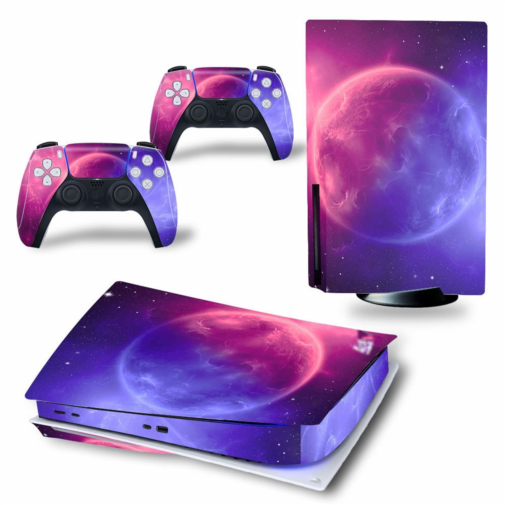 WREXIL LEEWEE for PS5 Skin Disc Edition & Digital Edition Console and Controller Vinyl Cover Skins Wraps Scratch Resistant, Compatible 90669 No Foaming (Size : Digital Edition)