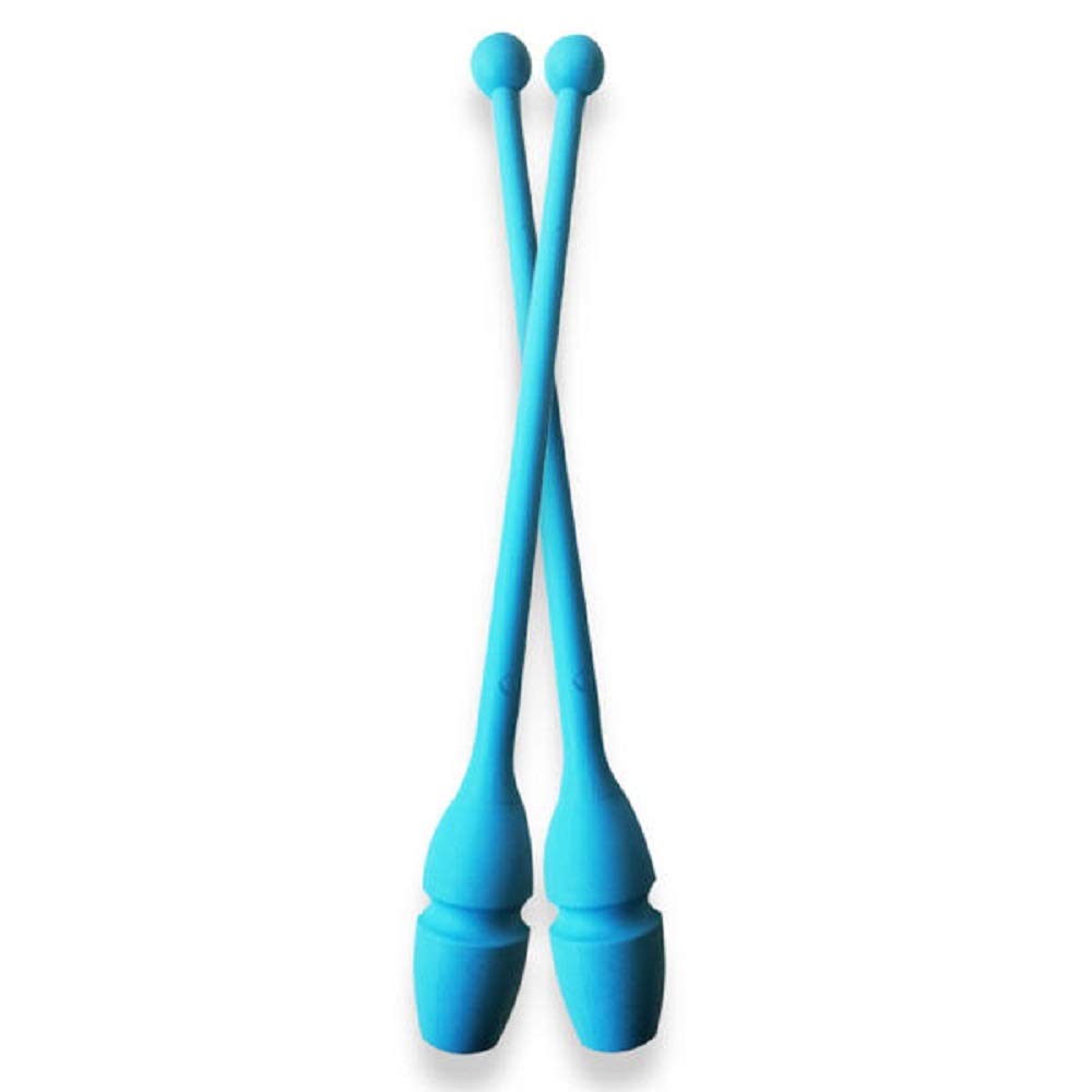 Pastorelli Rhythmic Gymnastics connectable Clubs (Children Size), mod. MASHA - 36 cm (Pink-Lime)