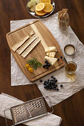 TOSCANA - a Picnic Time brand Ovale Acacia Cutting Board, Cheese Boards Charcuterie Boards, Wood Serving Platter, (Acacia Wood)