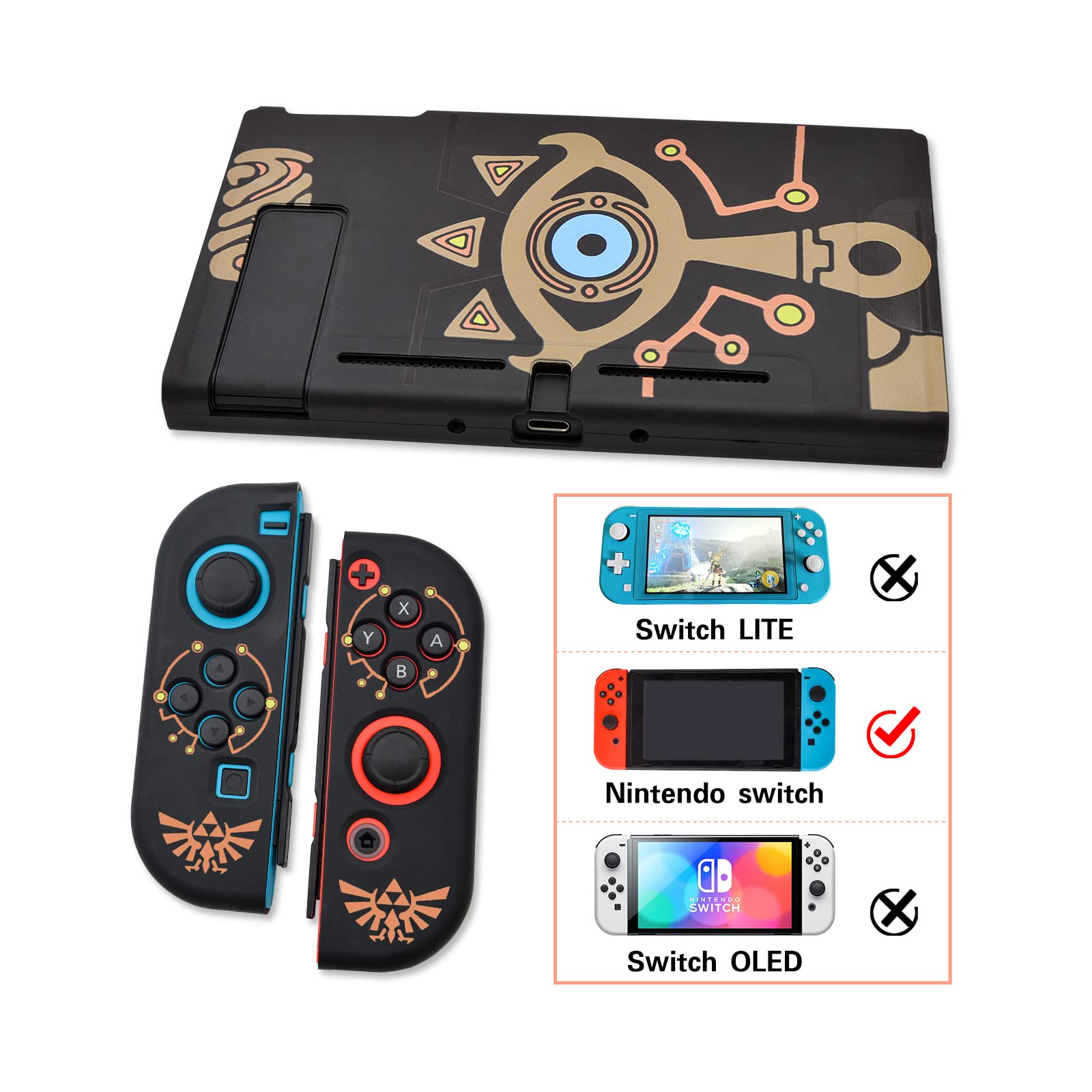 WYMDDYM Protective Case for Zelda Switch, Protective Case Compatible with Nintendo Switch, for Zelda Game Accessories Soft Slim Cover Shell for Console