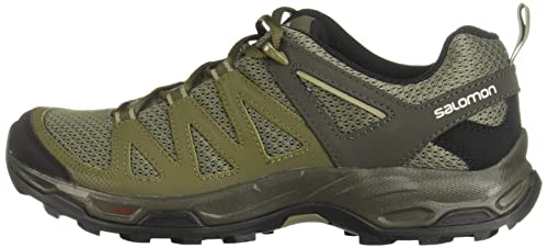 Salomon Pathfinder Hiking Shoes for Men, Vetiver/Olive Night/Peat, 10.5