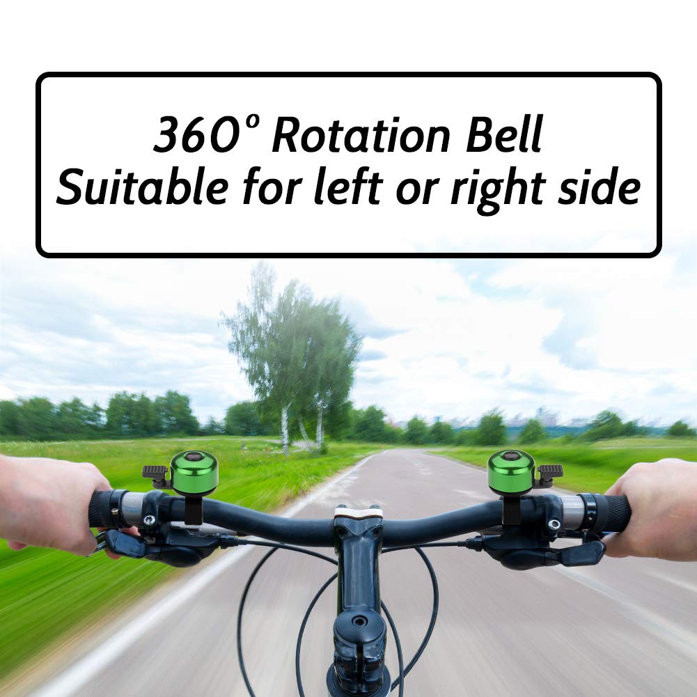 Paliston Bike Bell Bicycle Bell for Adults Kids Boys Girls Green