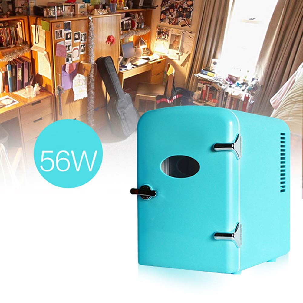 Mini Fridge, Cooler and Warmer, Portable Compact Personal Refrigerator, Dual-Use for Home, Office and Car (4L)