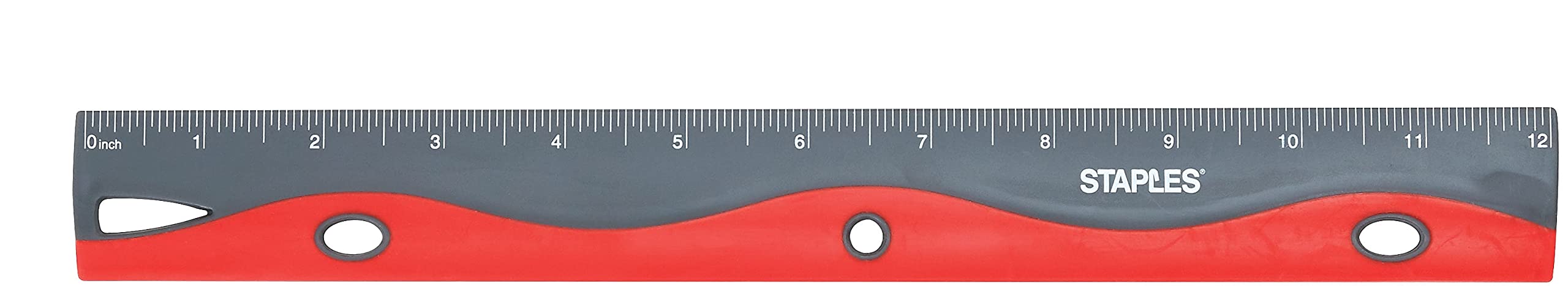 Staples 51896-CC Wave 12 Standard Imperial/Metric Scale Ruler