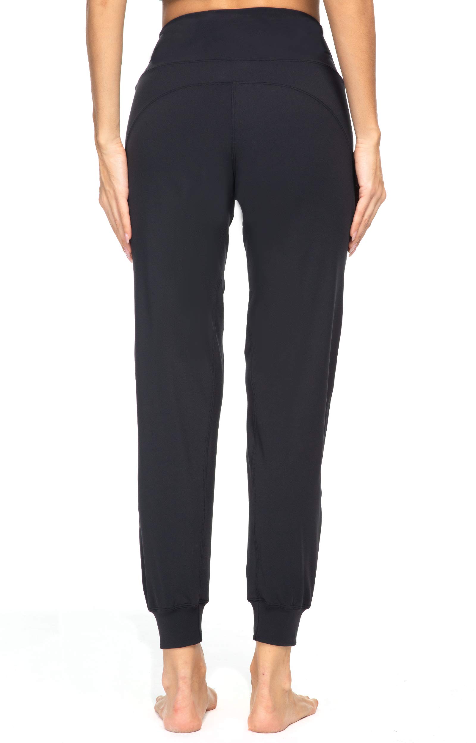 Womens Hiking Pants Waterproof - Cargo Joggers for Women with Pockets Lightweight Quick Dry Travel Camping Pants (Black1, Large)