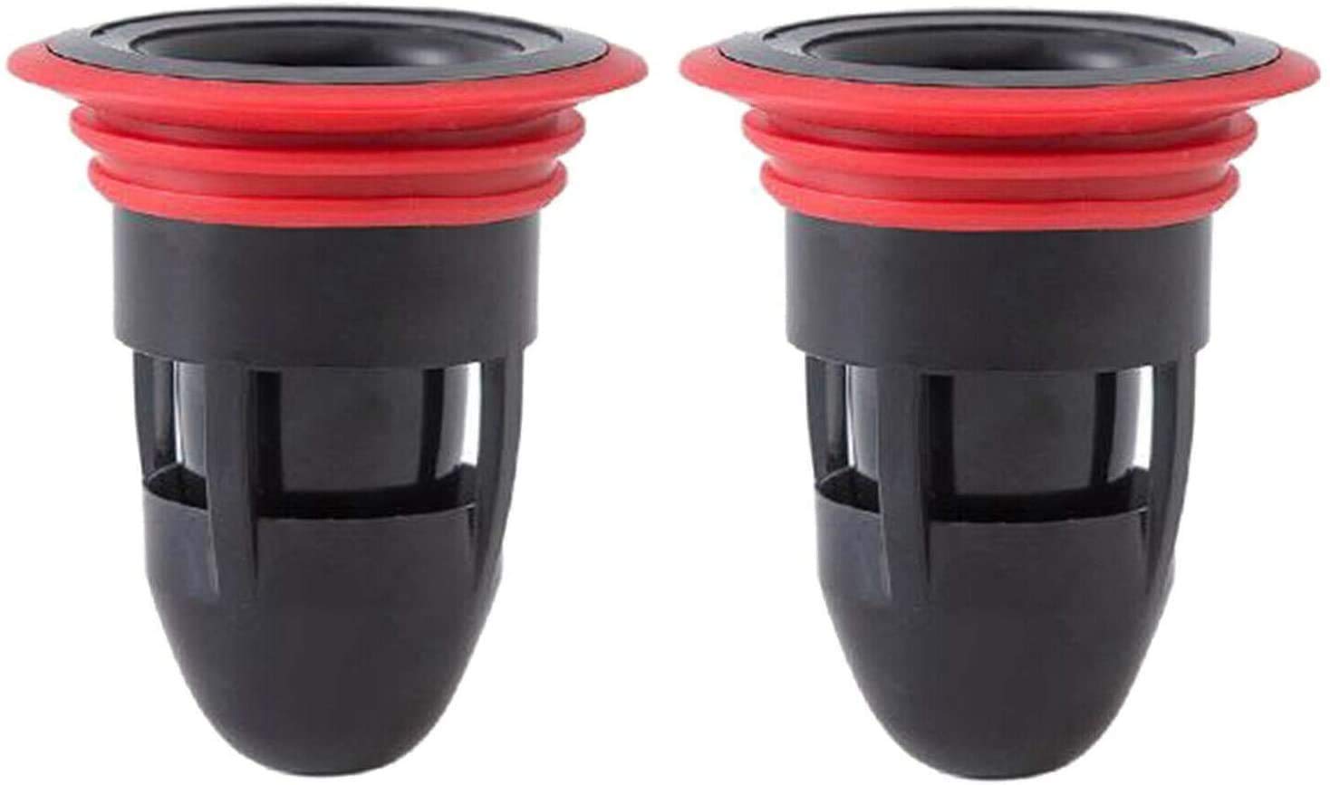 Rubber Anti-odor Floor Drain Shower Waste Water Drainer,No Filter Deodorant Anti-clogging Backflow Preventer Sewer Floor Drain Core for Bathroom Kitchen (2pcs(Black))