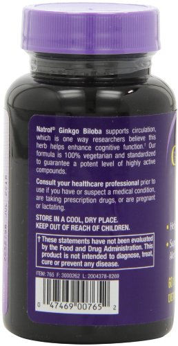 Natrol Ginkgo Biloba 120mg Capsules, 60 Count