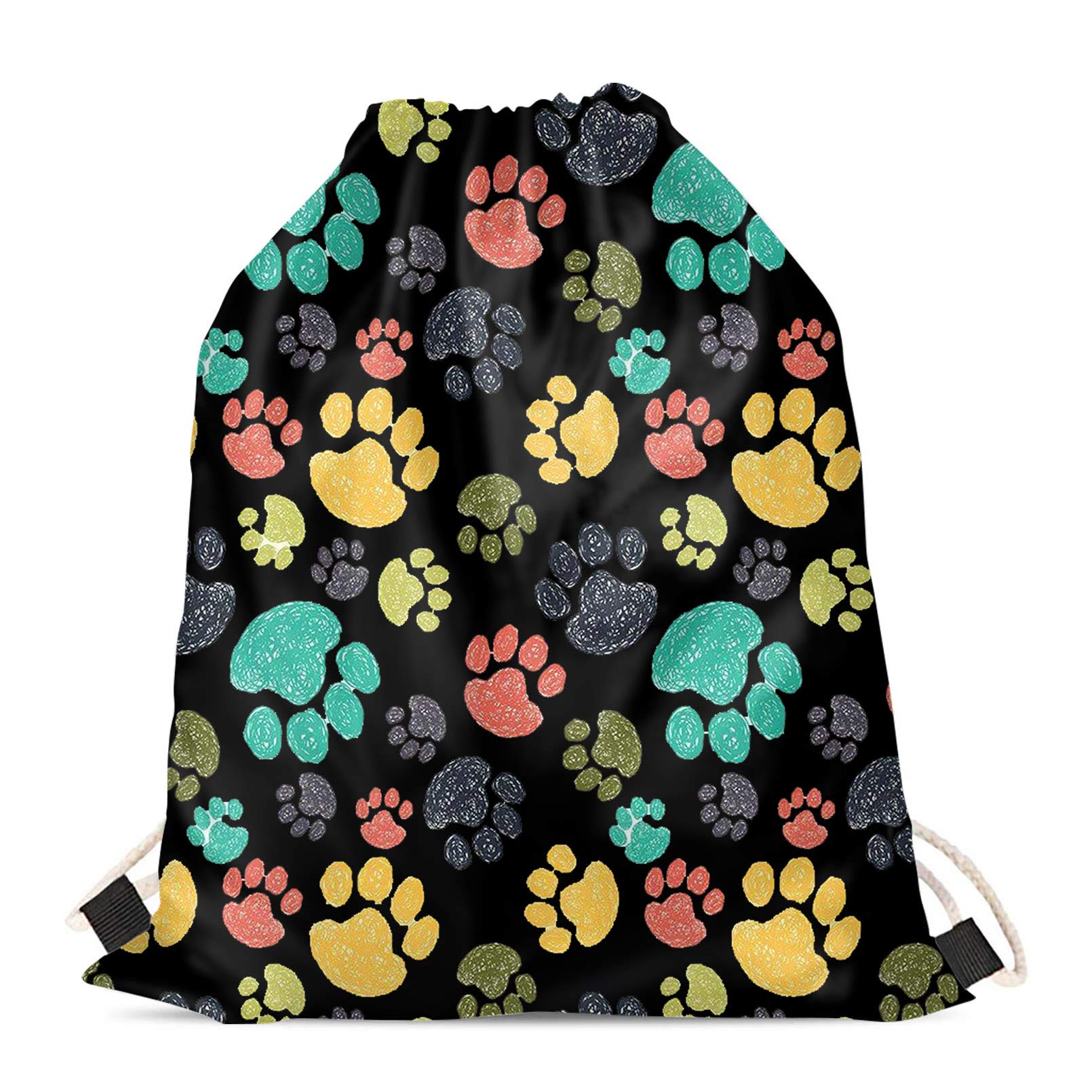 Mumeson Women Girls Elegant Sunflower Drawstring Backpack String Bag Sackpack Cinch Bag for Gym Beach Travel Yoga