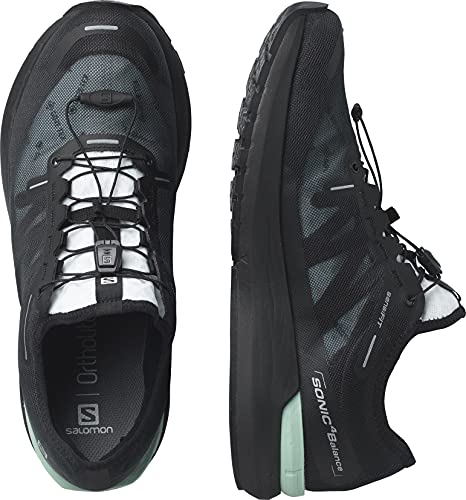 Salomon Unisex Sonic 4 Gore-TEX Running Shoes Road, Black/White/Black, 10 US Men