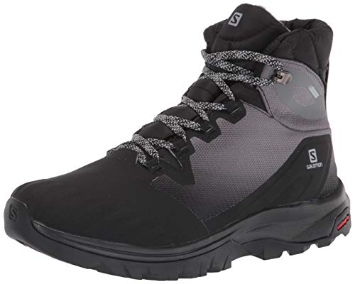 Salomon VAYA Blaze Thinsulate CLIMASALOMON Waterproof Winter Boots for Women Snow, Black/Black/Quiet Shade, 10