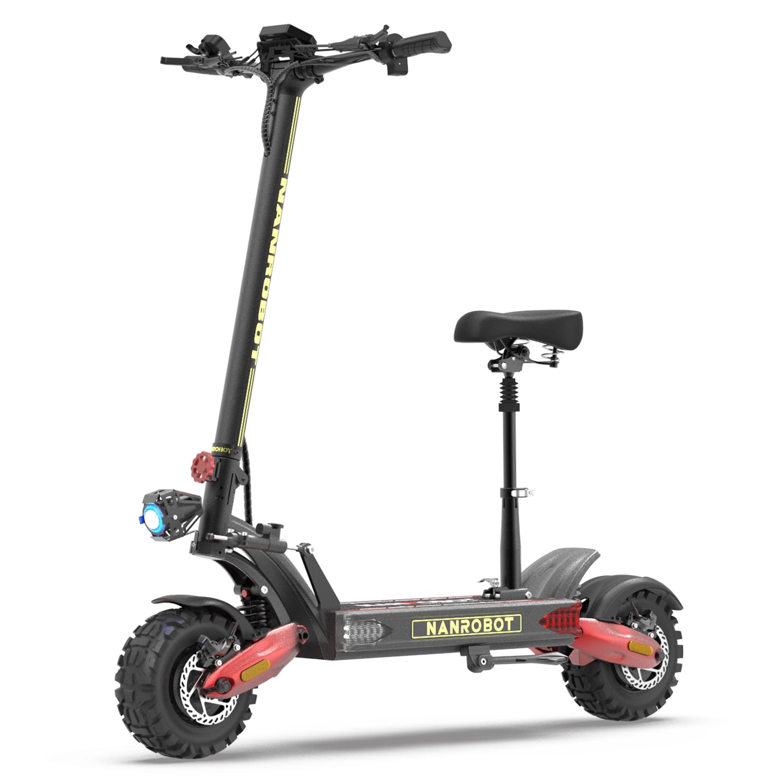 NANROBOT LS7+ Scooter Electric for Adults, 3000W*2 Motor 11" Pneumatic Tires Up to 81 Miles & 74.5MPH Quick-Release Folding, Electric Scooter Adults Dual Braking System