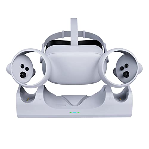 VR Helmet Charging Storage Base Game Peripheral Accessories for Oculus Quest 2 (White)