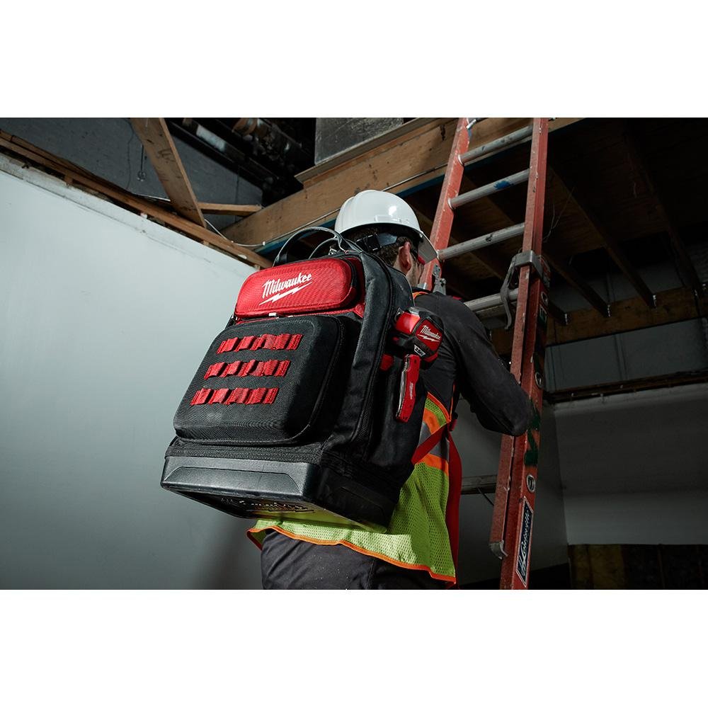Milwaukee Ultimate Jobsite Backpack,Constructed of 1680D Ballistic Materials,with 48 Total Pockets, 5X More Durable and 2X More Padding, unsurpassed Comfort and Jobsite Performance!
