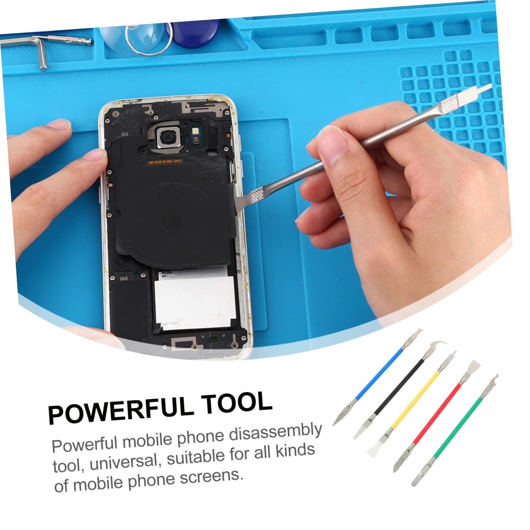 ULDIGI 5pcs Scraper Kit Metal Scraper Phone Disassemble Tool Opening Sticker Remover for Phone Stickers for Phones Repair Prying Opener Cell Phone Stainless Steel