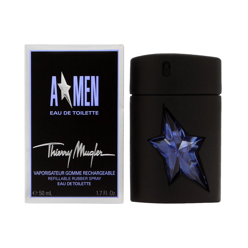 Mugler Angel Men by Thierry for Men 1.7 oz Eau de Toilette Refillable Rubber Spray