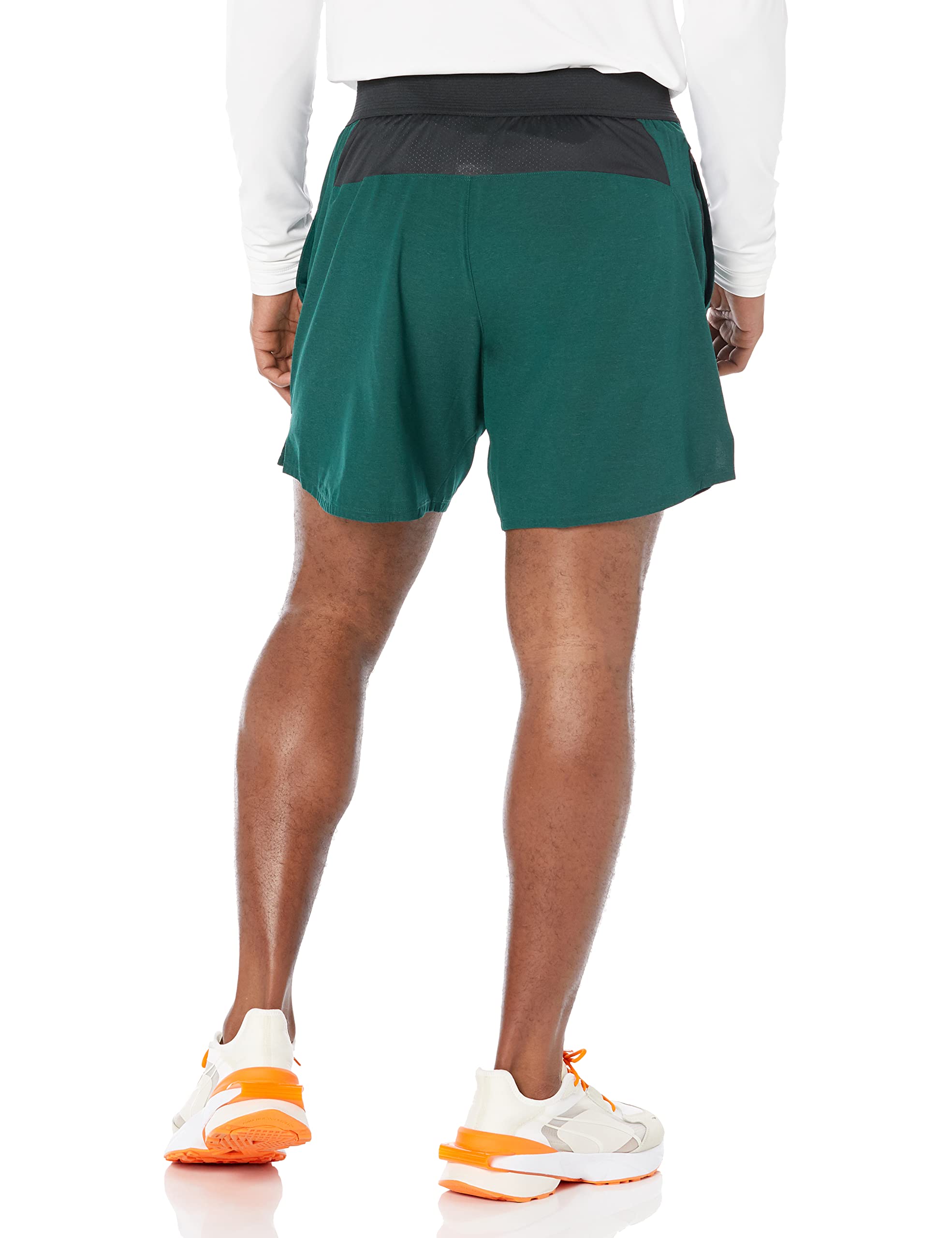 Reebok Men's Standard Strength Shorts 2.0, Forest Green/Black/Small Logo White, Large