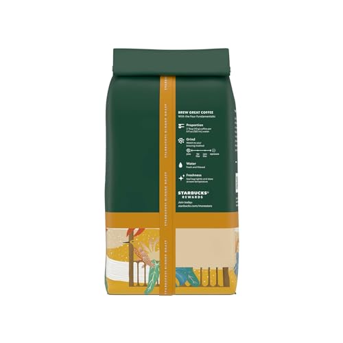 Starbucks Whole Bean Coffee—Starbucks Blonde Roast Coffee—Veranda Blend—100% Arabica—6 bags (12 oz each)