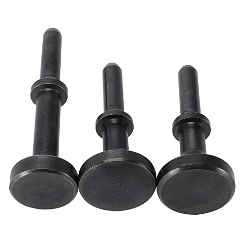YaeKoo 6Pcs Smoothing Air Hammer Tool Kit 0.4'' (10mm) Shank Extended Length Air Hammer Bits Accessories with One Pneumatic Chisel One Spring for Forming Metal Plates, Rivets, Tire Repair