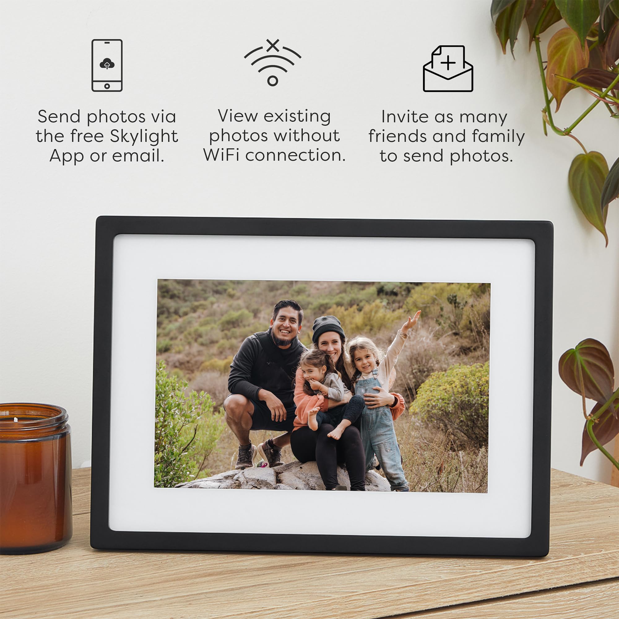 Skylight Digital Picture Frame 2 Pack: WiFi Enabled with Load from Phone Capability, Touch Screen Digital Photo Frame Display - Customizable Gift for Friends and Family - 10 Inch