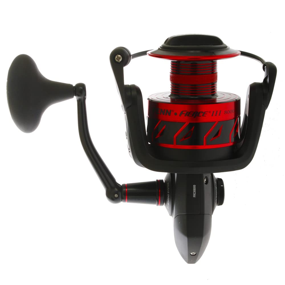 Penn FRCIII8000 Fierce III 8000 Spin Reel RH/LH Front Drag, 5 BRG