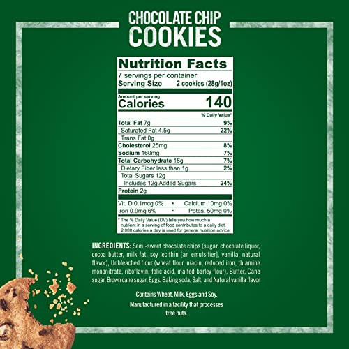 Tate's Bake Shop Chocolate Chip Cookies, 4 - 7 oz Bags