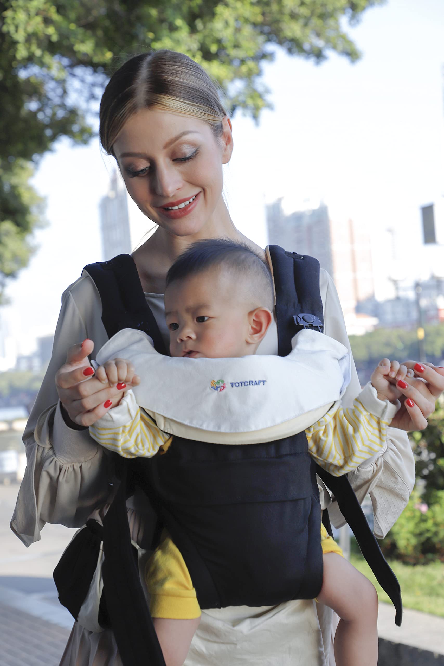 Organic Baby Carrier Newborn to ToddlerâInfant&Child Carrier with Lumbar Support