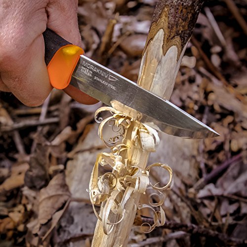 Morakniv Companion Sandvik Stainless Steel Fixed-Blade Knife with Sheath, 4.1 Inch