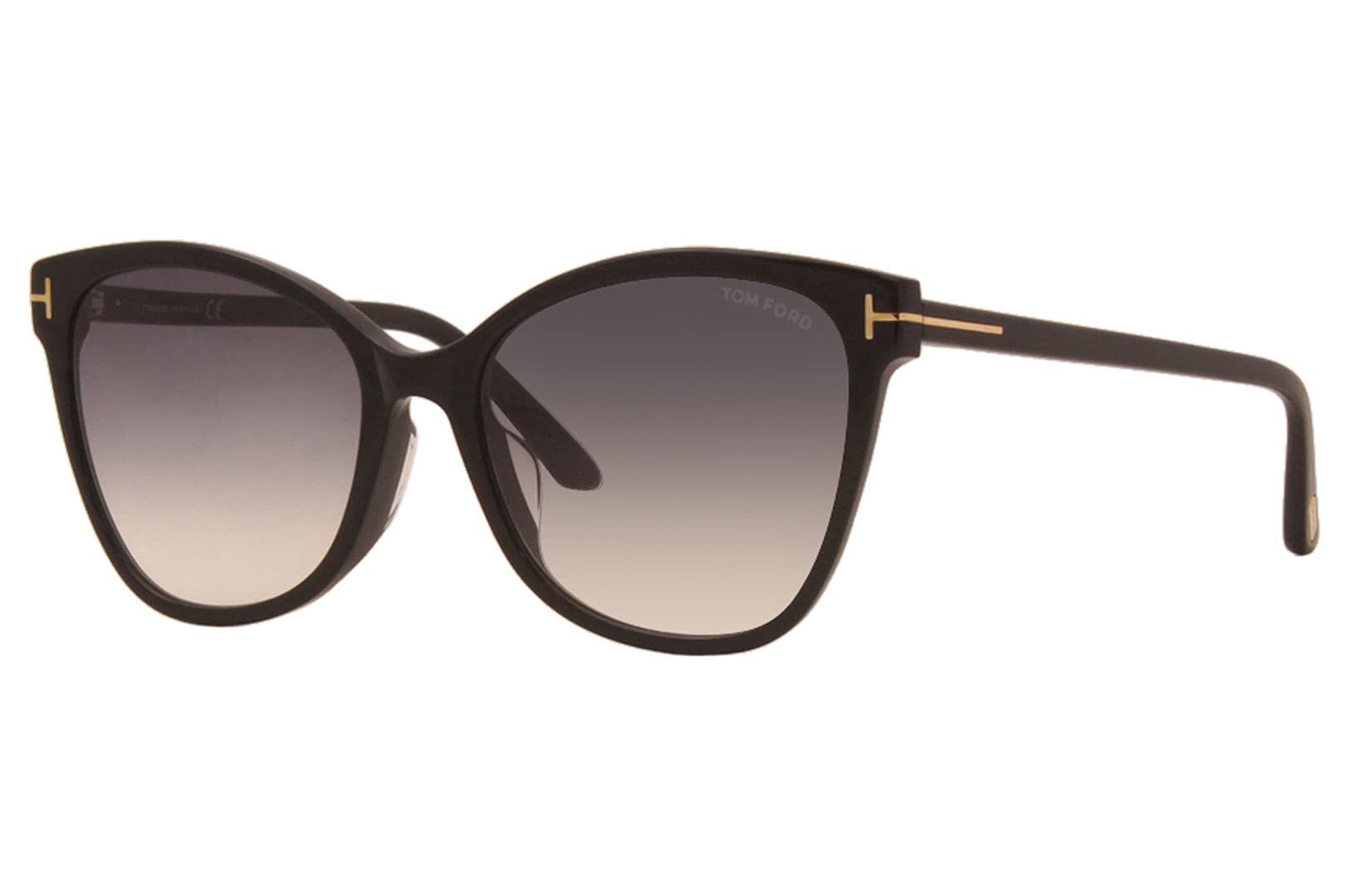 Sunglasses Tom Ford FT 0844 -F Ani Asian fit 01B Shiny Black/Gradient Smoke Le