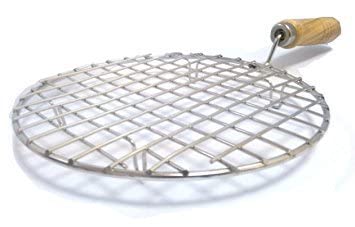 WhopperOnline Stainles Steel Multi-Purpose Round Wire Roasting Pan, Roti Jari, Roti Jali, Roti Grill, Papad Jali, Chapati Grill, Cooling Rack