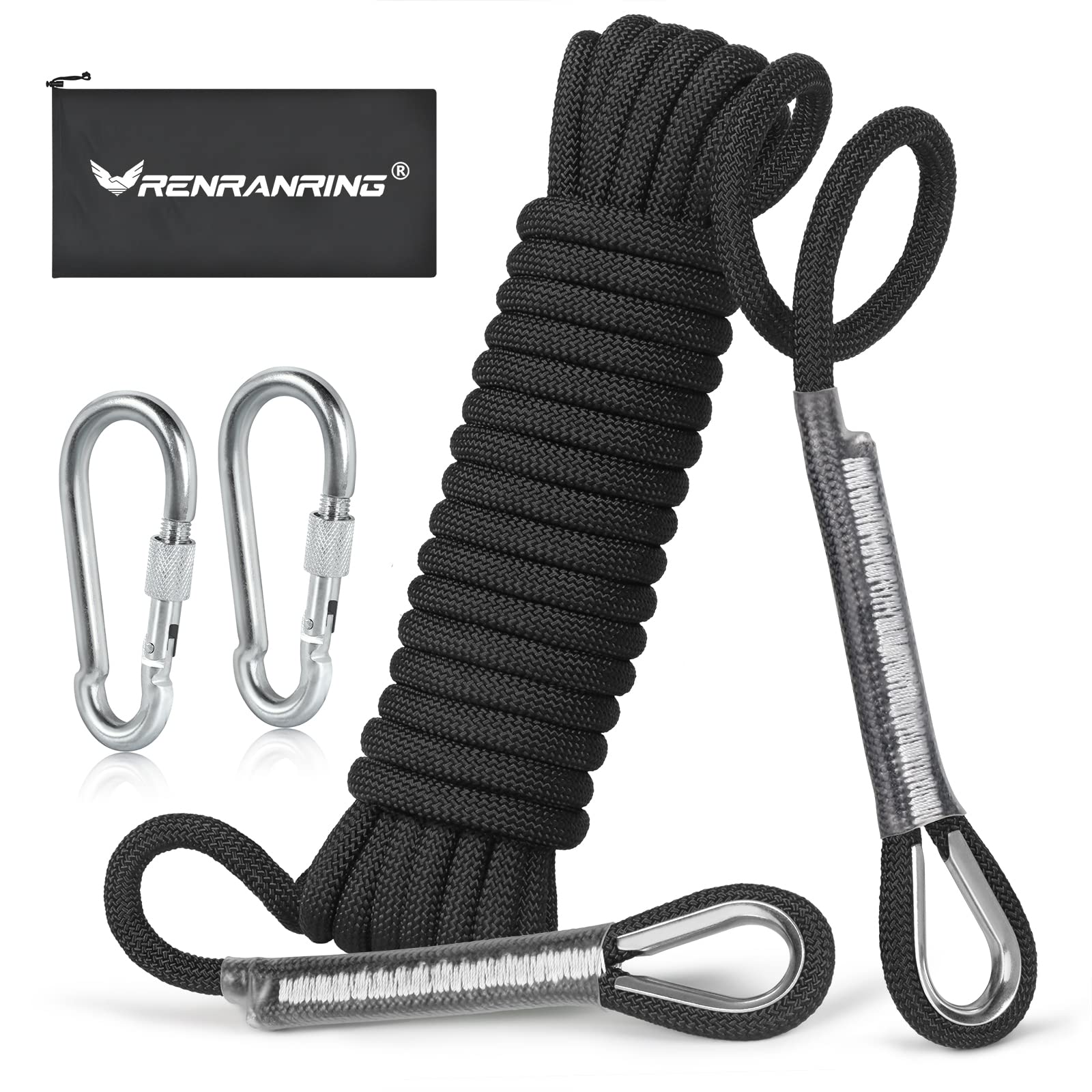 RENRANRING Outdoor Climbing Rope 10M(32ft) Static Rock Climbing Rope, Escape Rope Ice Climbing Equipment Fire Rescue Parachute Rope