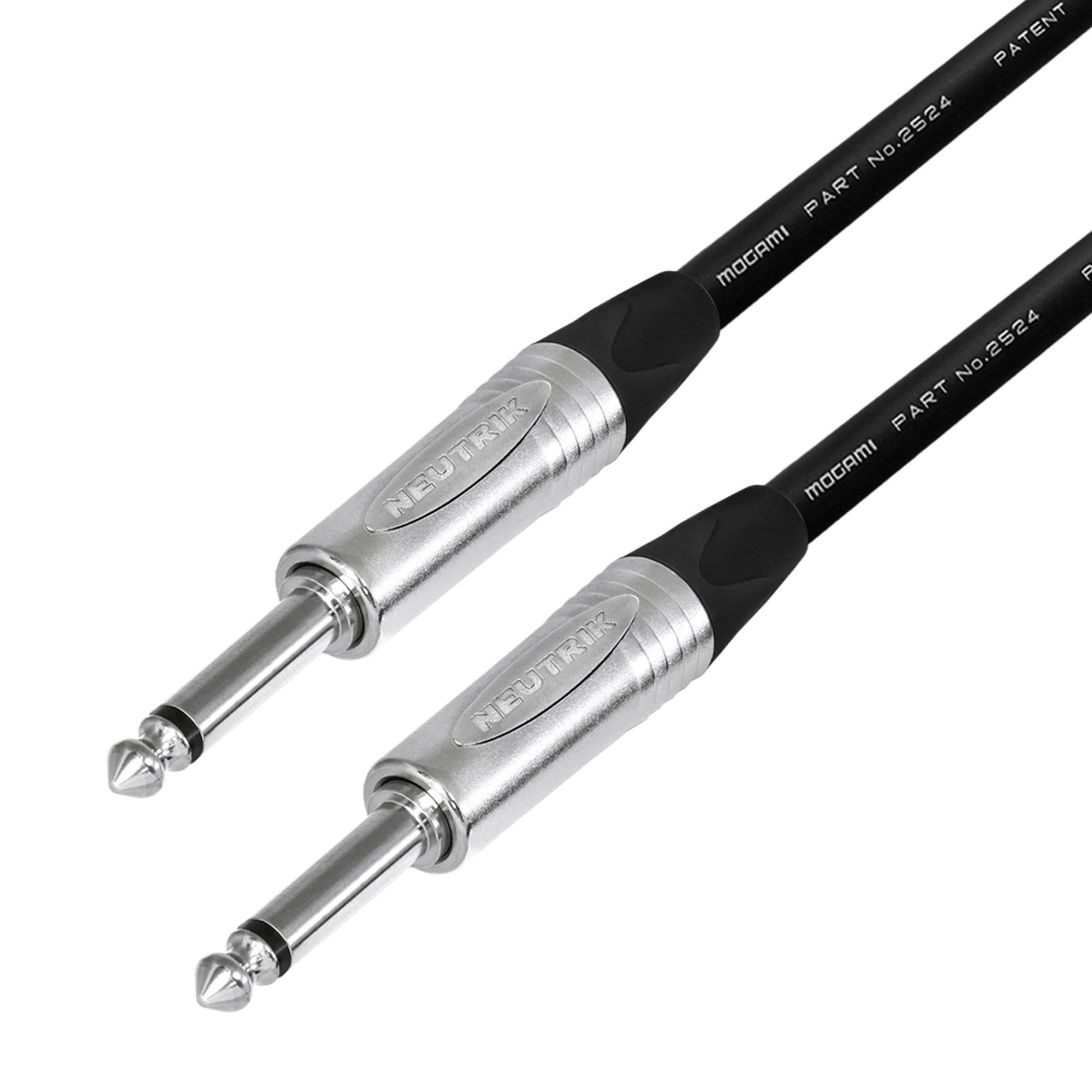 WORLDS BEST CABLES 6 Foot - Guitar Instrument Cable Custom Made Using Mogami 2524 Wire and Neutrik NP2X ¼ Inch (6.35mm) Straight TS Connectors