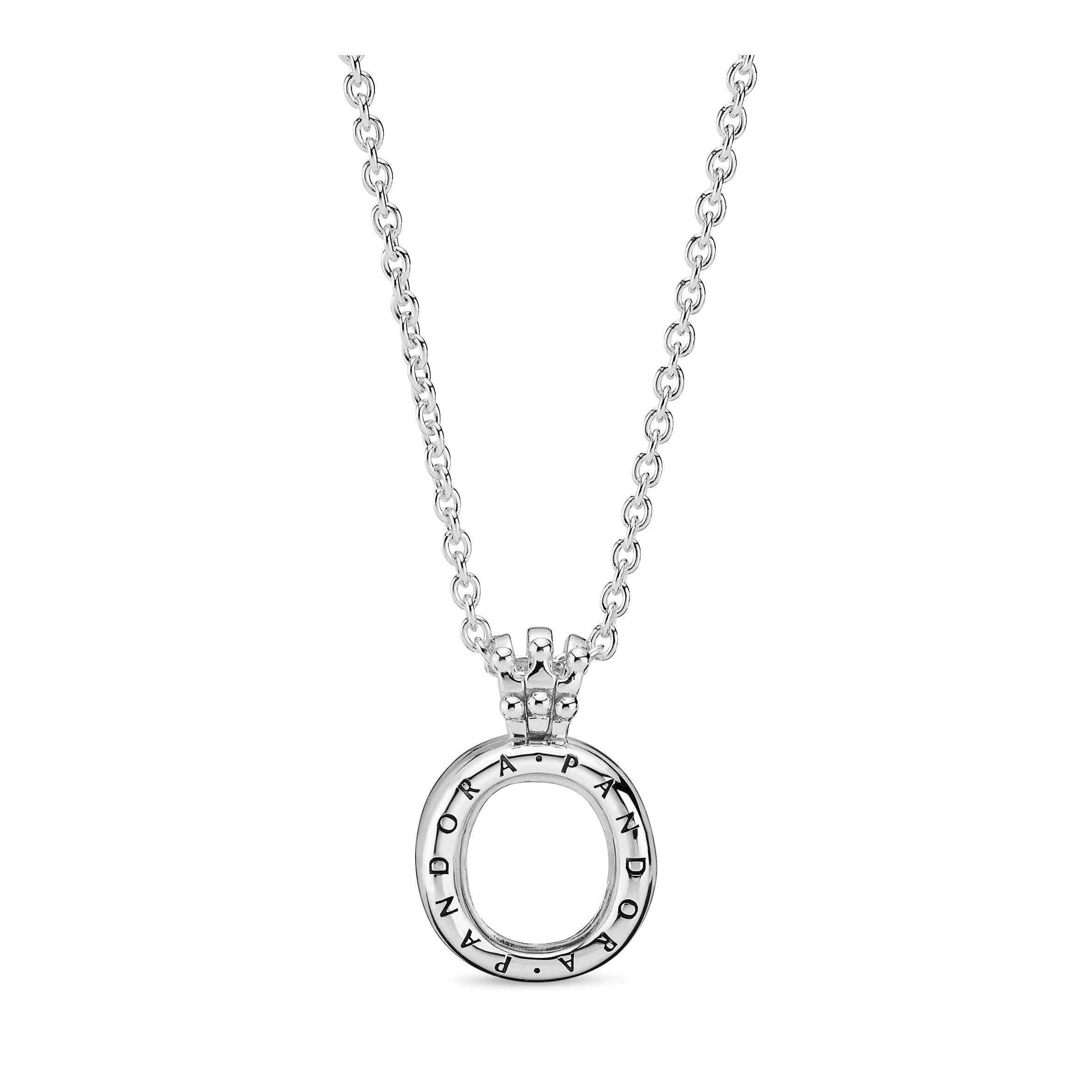 Pandora Jewelry Lockets Crown O Sterling Silver Necklace, 23.6"