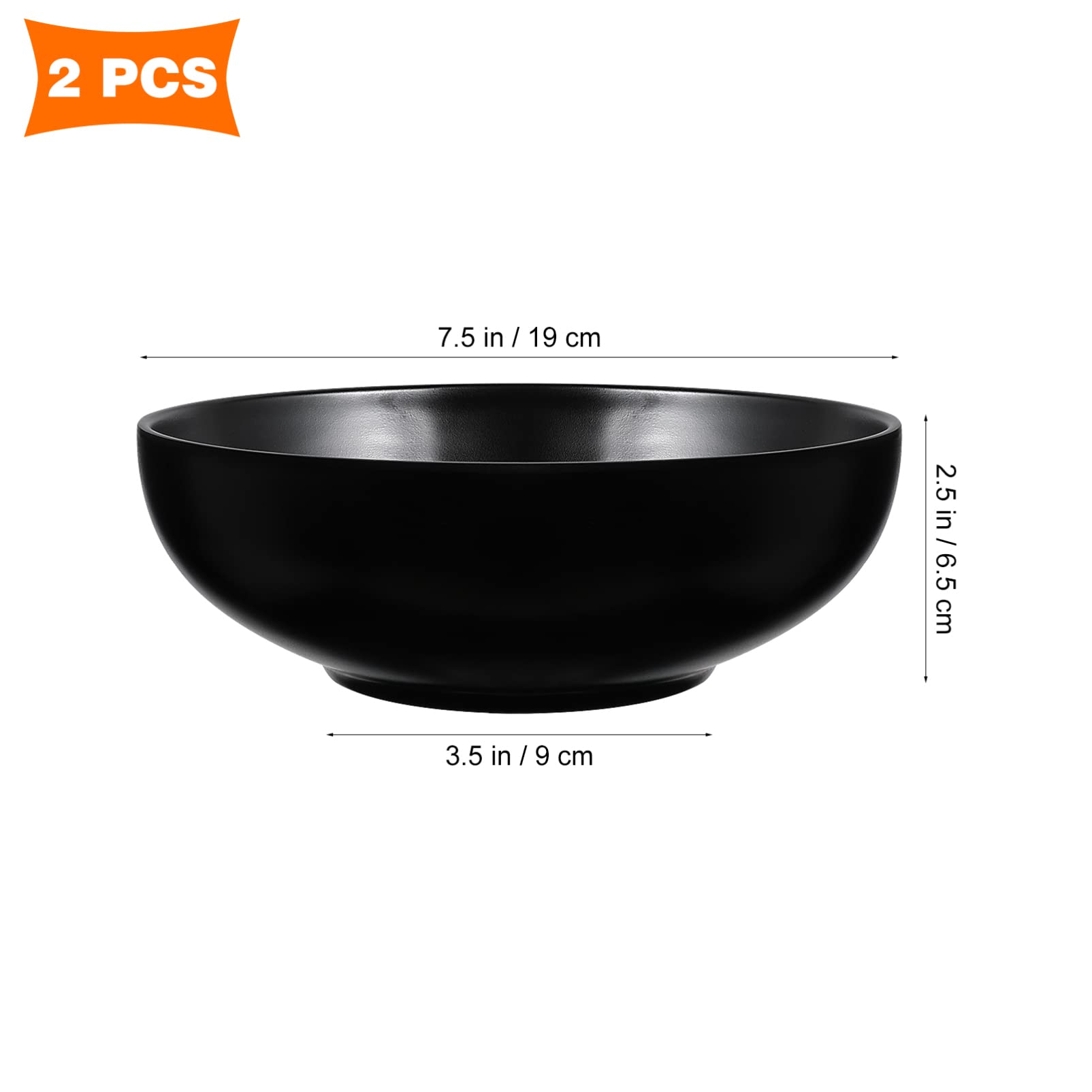 TOPBATHY Melamine Serving Bowls:2pcs Japanese Style Salad Bowls Reusable Mixing Bowls Large Ramen Bowls Deep Soup Bowl for Family Kitchen