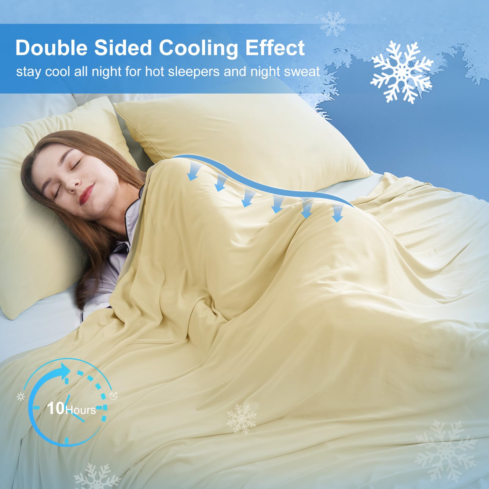 PHF Cooling Blanket for Hot Sleepers Queen Size, Arc-Chill Cool Blanket Absorbs Body Heat to Keep Cool for Night Sweats, Summer Blanket for Bed Sofa Couch, 90x90 inches, Charcoal