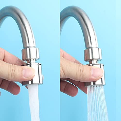 UMANYI Commercial Kitchen Faucets Wall Mount 4 inch Center Stainless Steel Brushed Nickel 2 Handle Utility Laundry Sink Bar Pre Faucet 11" Spout with Aerator SSKF09-3CZ