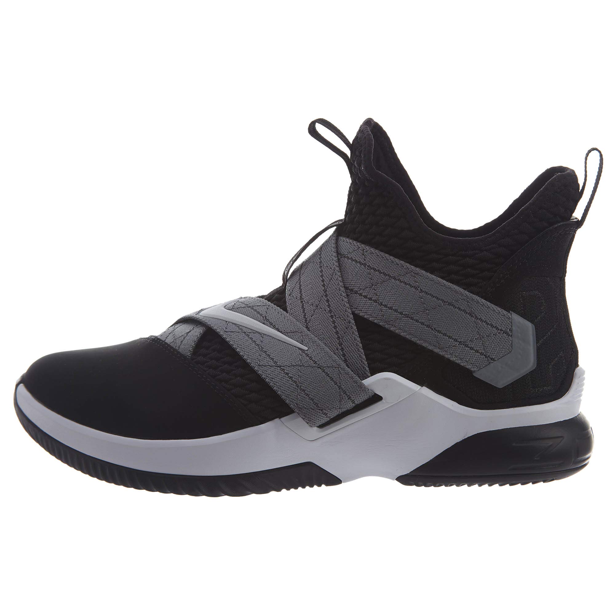 Nike Men's Zoom Lebron Soldier XII Basketball Shoes (14, White/Navy)