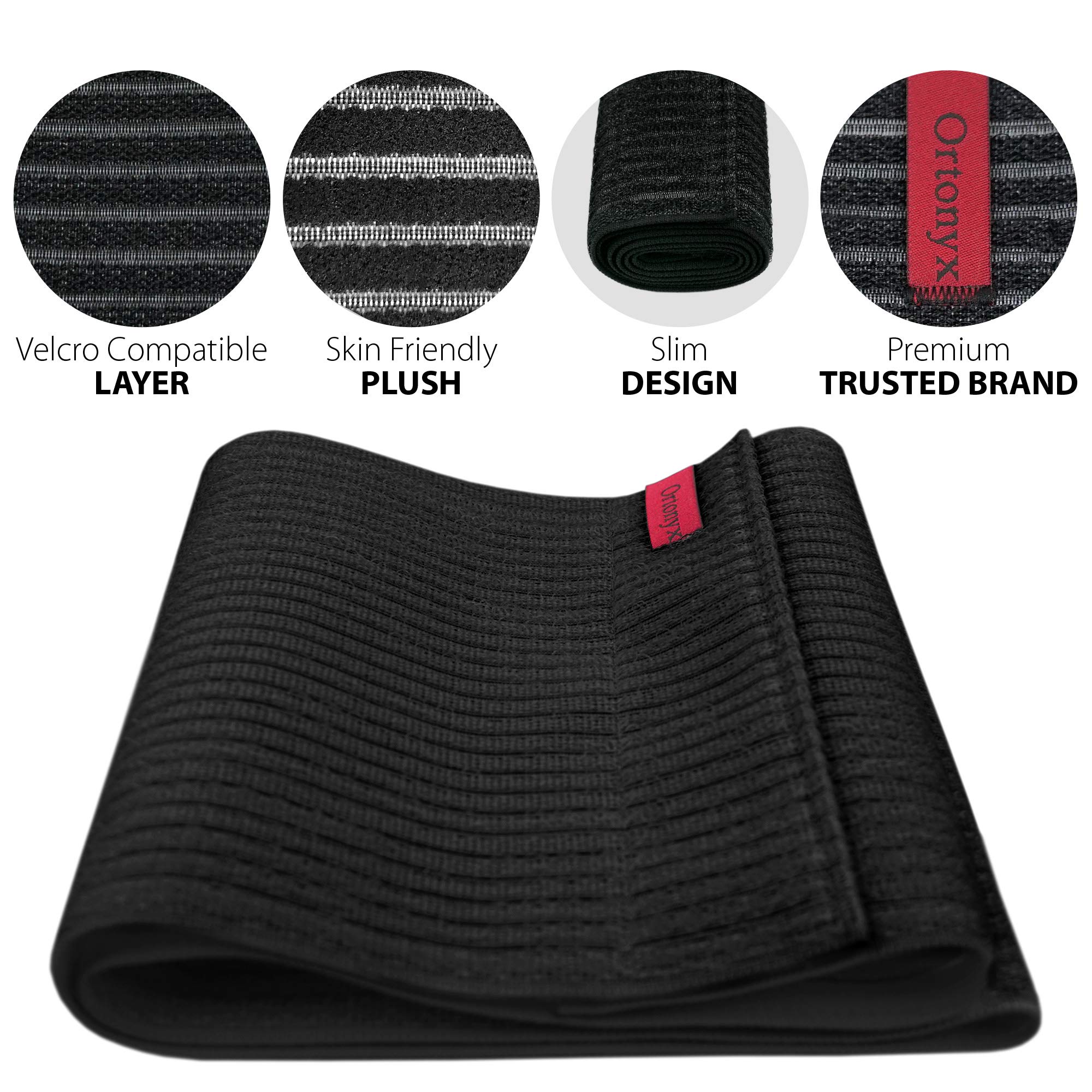 ORTONYX 10.25" Abdominal Binder for Men and Women/Postpartum Post-operative Post-surgery Wrap/Abdomen Navel Umbilical Hernia Support Belt / 524010 Black L/XXL