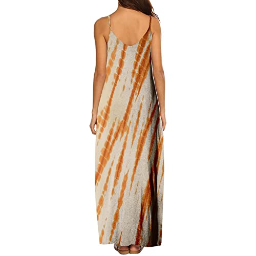 Womens Tulle Skirts Halloween Leather Women Summer Casual Dress Printed Bohemian Spaghetti Strap Boho Floral Long Maxi Yellow