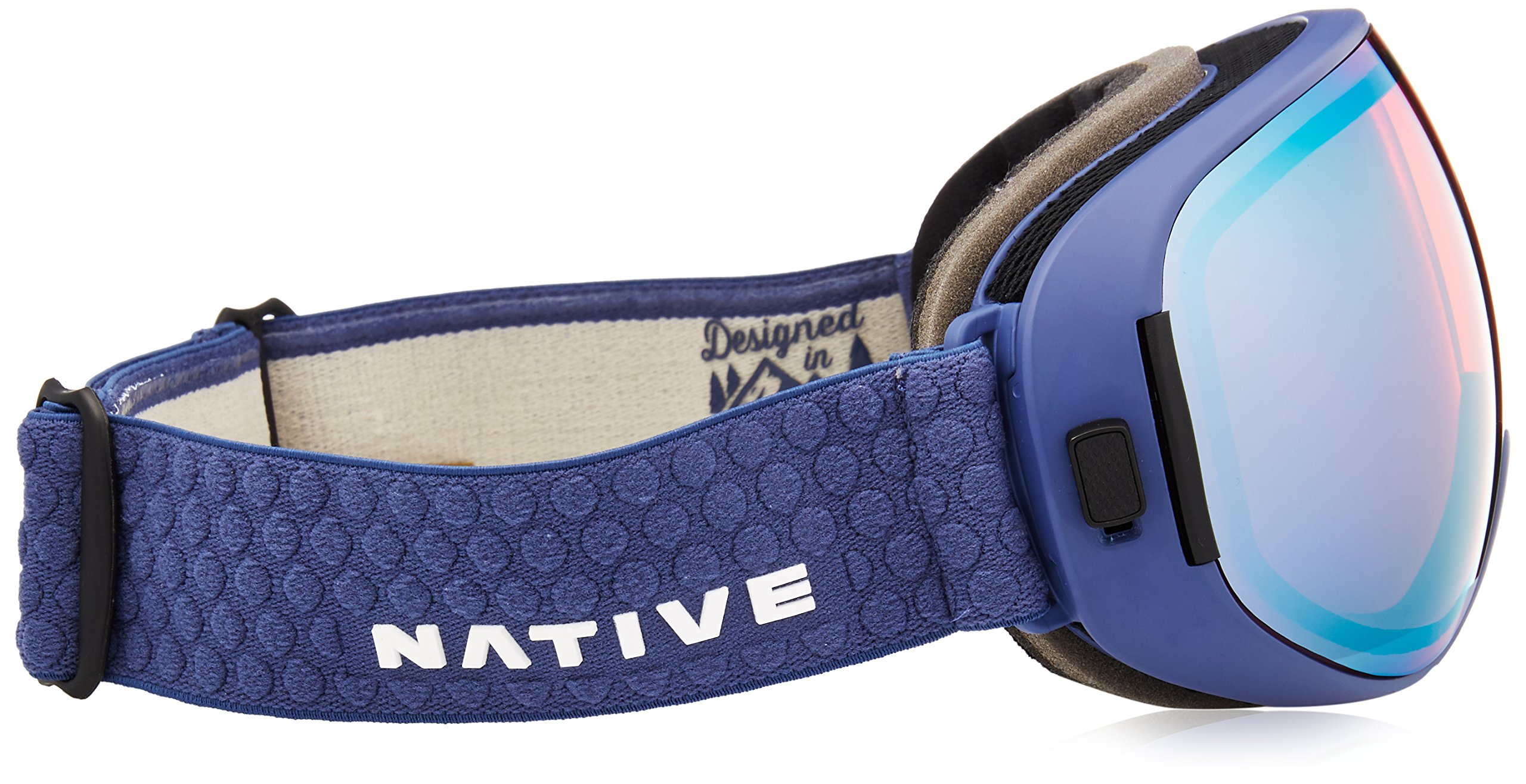 Native Eyewear Denim Drop Zone Ski-Goggles, Snow Turned Rose Blue