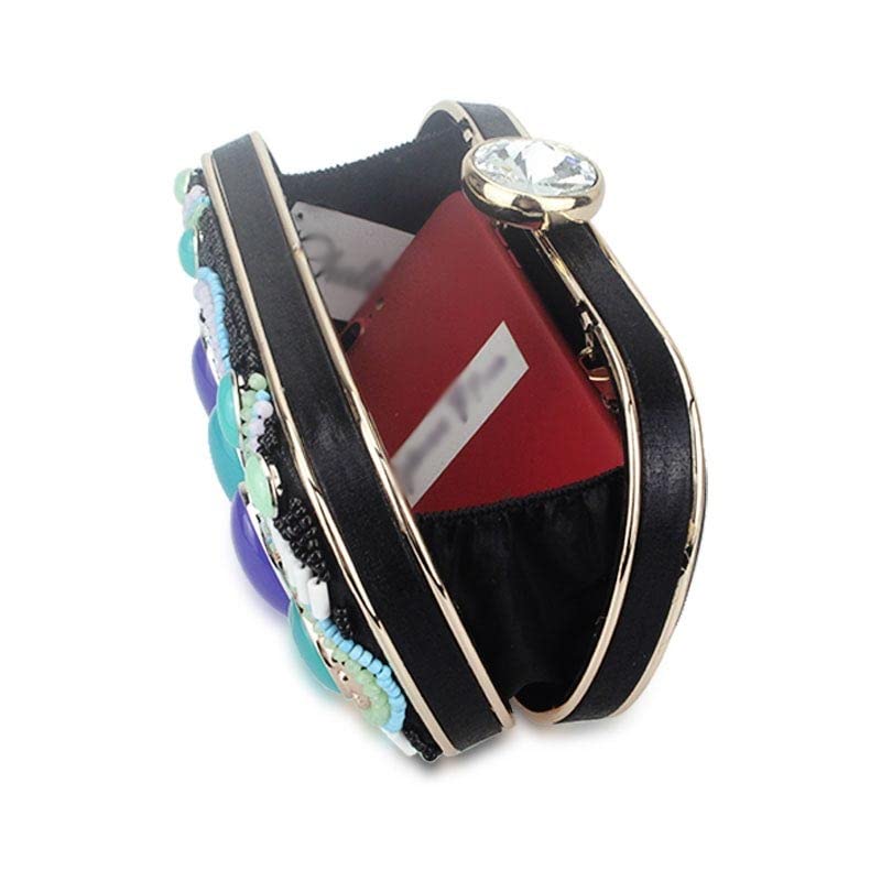 ZHUHW Big Diamond Crystal Women Evening Bag Wedding Chain Clutches Party Lady Shoulder Bags (Color : D, Size : 1)