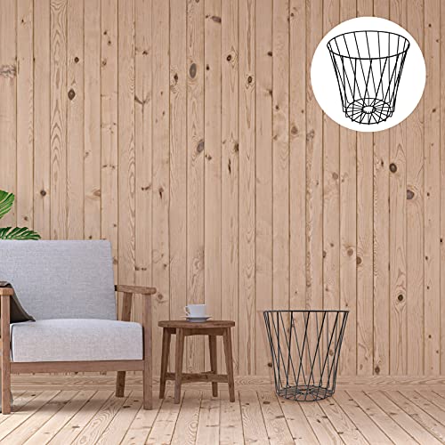 Zerodeko Mesh Wire Garbage Can Black: Litter Trash Bin Round Open Top Wastebasket Home Office Rubbish Trash Basket Recycling Bins
