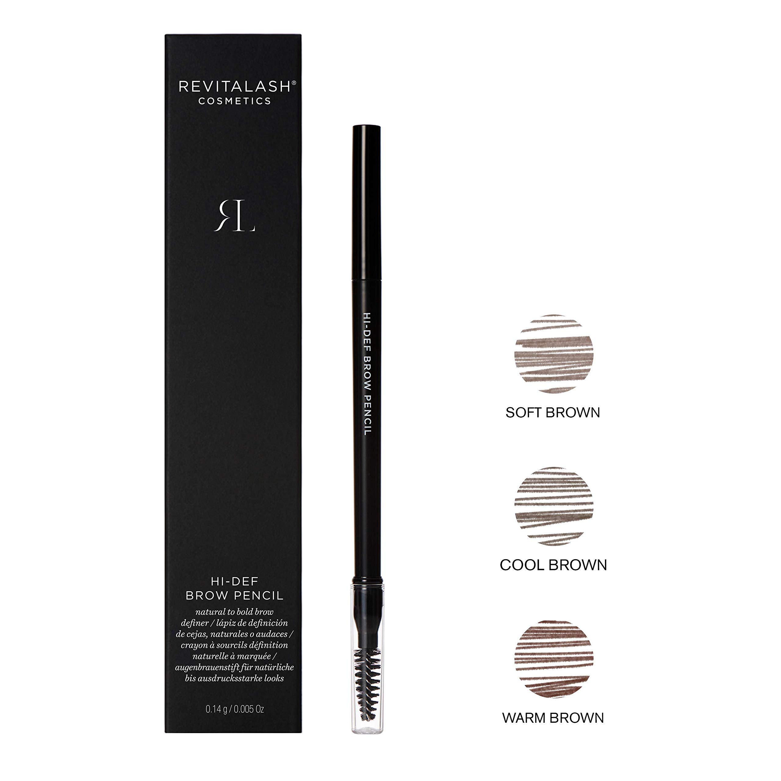 RevitaLash Cosmetics, Hi-Def Brow Pencil, Soft Brown, Hypoallergenic & Cruelty-Free