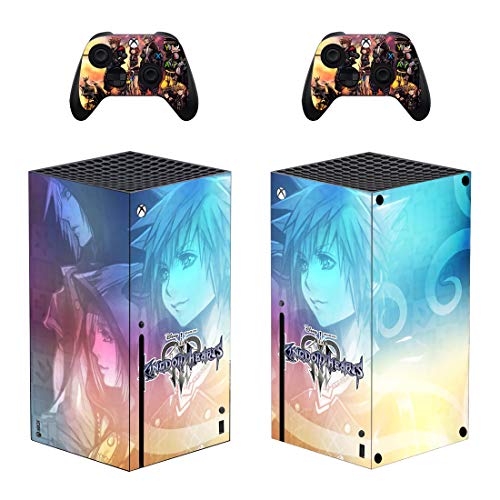 Protective Vinyl Skin Decal Cover for X-box-Series-X Console Wrap Sticker Skins with Two Free Wireless Controller Decals Kingdom Hearts (only fit X-box-Series-X )