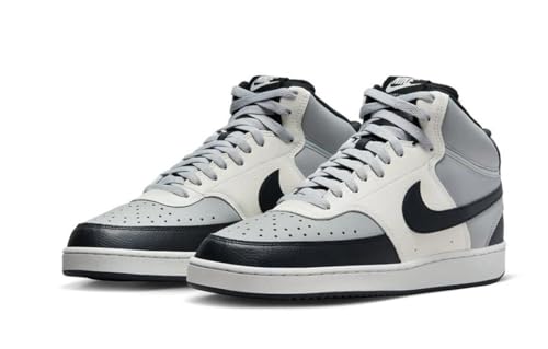 Nike Mens Court Vision Mid Leather Sneakers Athletic Shoes Gray 9 Medium (D)
