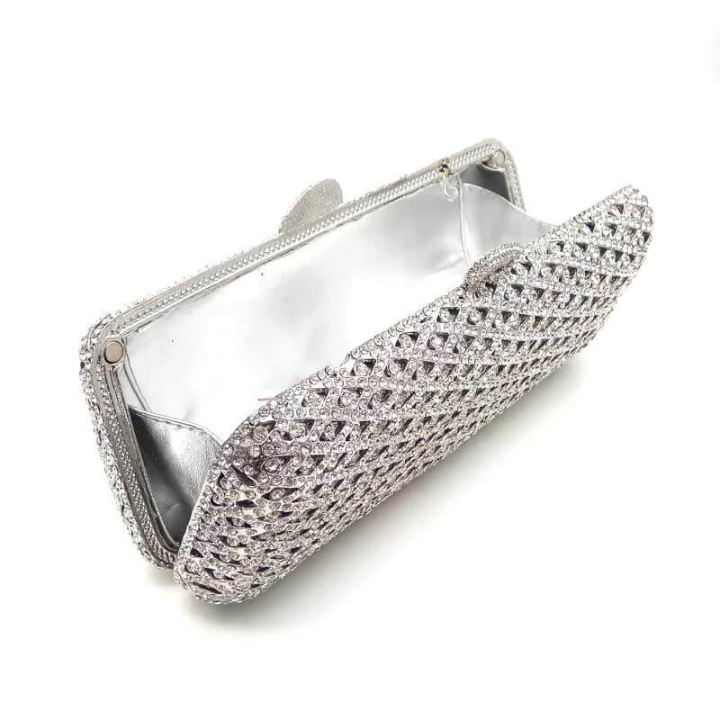 ZHUHW Women Evening Party Handbag Clutches Long Shape Crystal Purses Bridal Wedding Party Purses