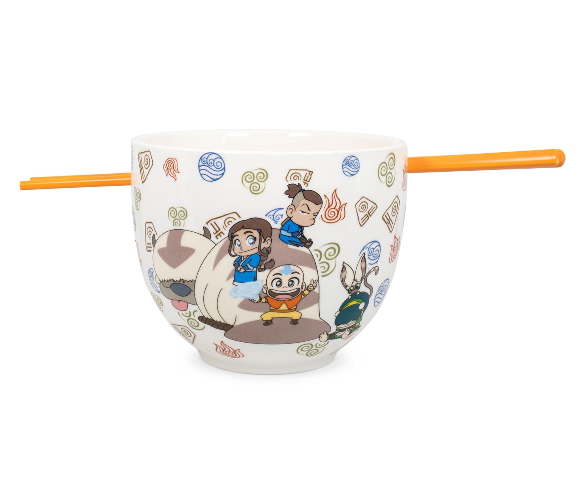 Surreal Entertainment Avatar: The Last Airbender Japanese Dinner Set | 18-Ounce Ramen Bowl, Chopsticks
