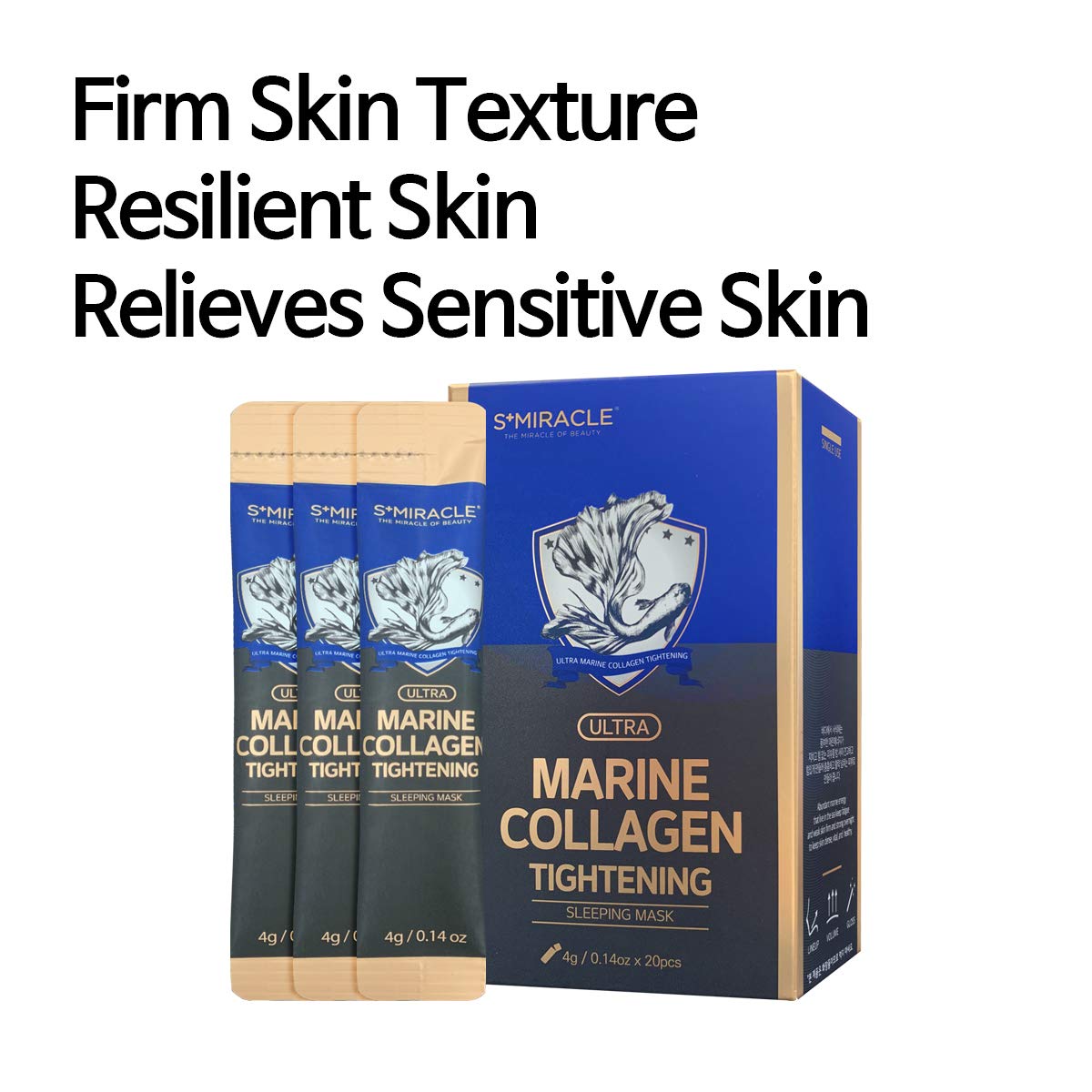 S+MIRACLE Ultra Marine Collagen Tightening Sleeping Mask (Disposable Pouch Type 20 Pack)
