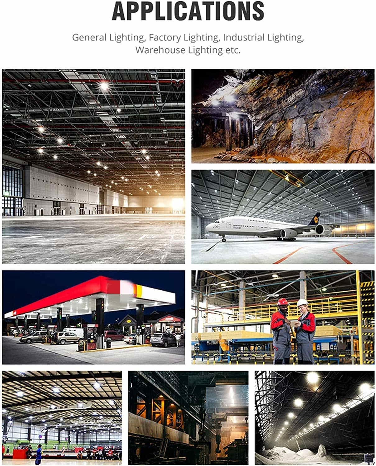 Nature White 4000K High Bay LED Light 150W 0-10v Dimmalbe,ETL Certified UFO High Bay LED Shop Light for Factory Work Shop Gym