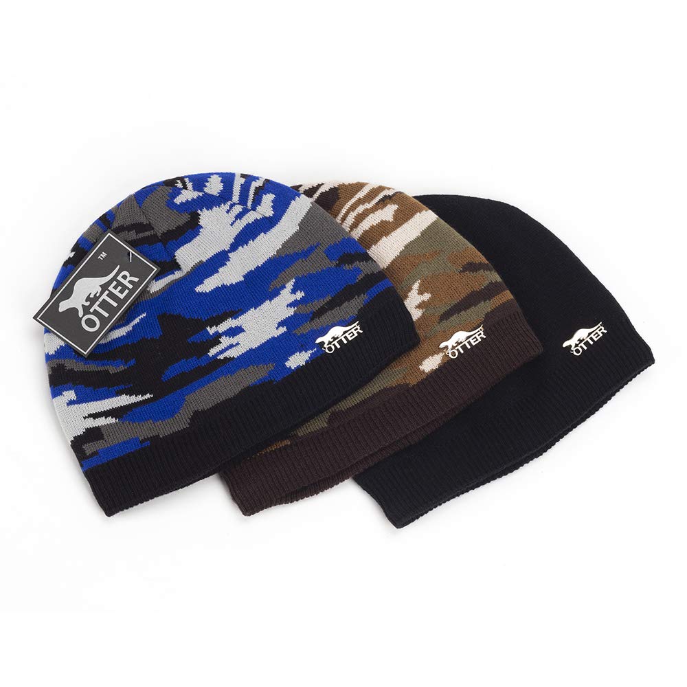 OTTER Waterproof, Windproof, Breathable - Beanie Knit Hat for Cold Weather Available in 7 Colours (Camouflage)
