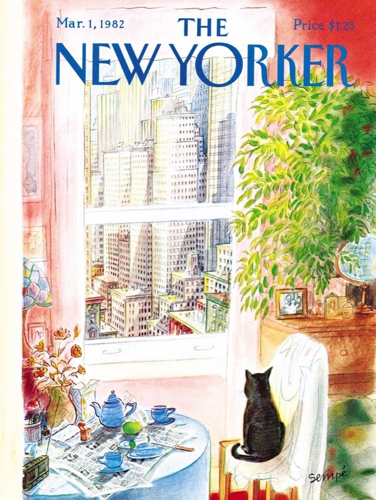 New York Puzzle Company - New Yorker Cat's Eye View - 1000 Piece Challenging Jigsaw Puzzle for Adults by Jean-Jacques Sempé